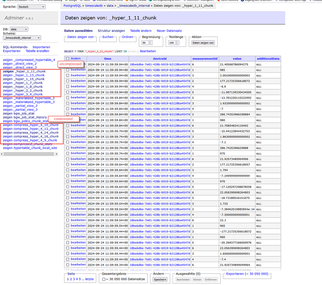 Timescaledb compression is not deleting the original uncompressed chunk - compression ...